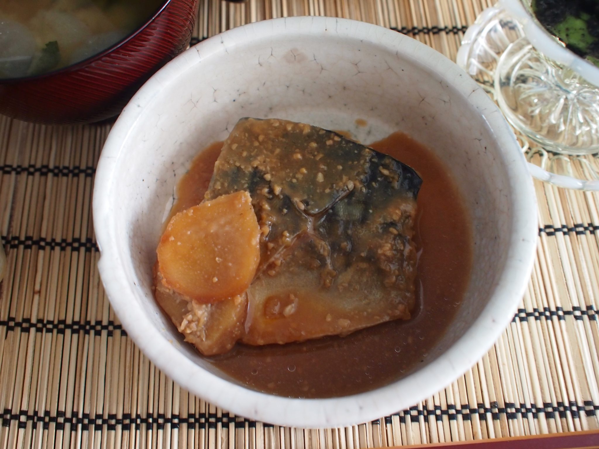 Simmered Mackerel in Miso Souce (Saba no Miso-ni), Chargrilled ...