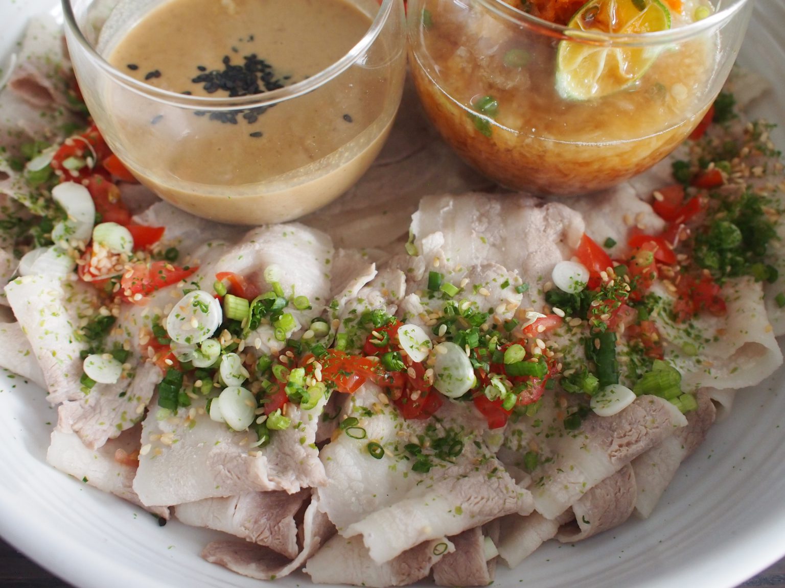 Recipe -Cold Shabu Shabu with Creamy Sesame Dressing & Momiji Oroshi ...