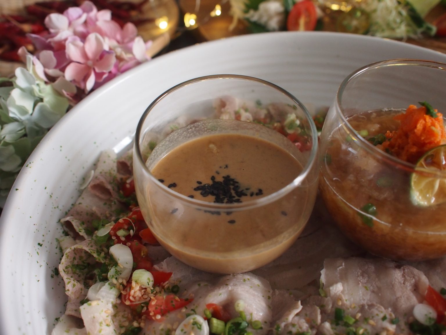 Recipe -Cold Shabu Shabu with Creamy Sesame Dressing & Momiji Oroshi ...