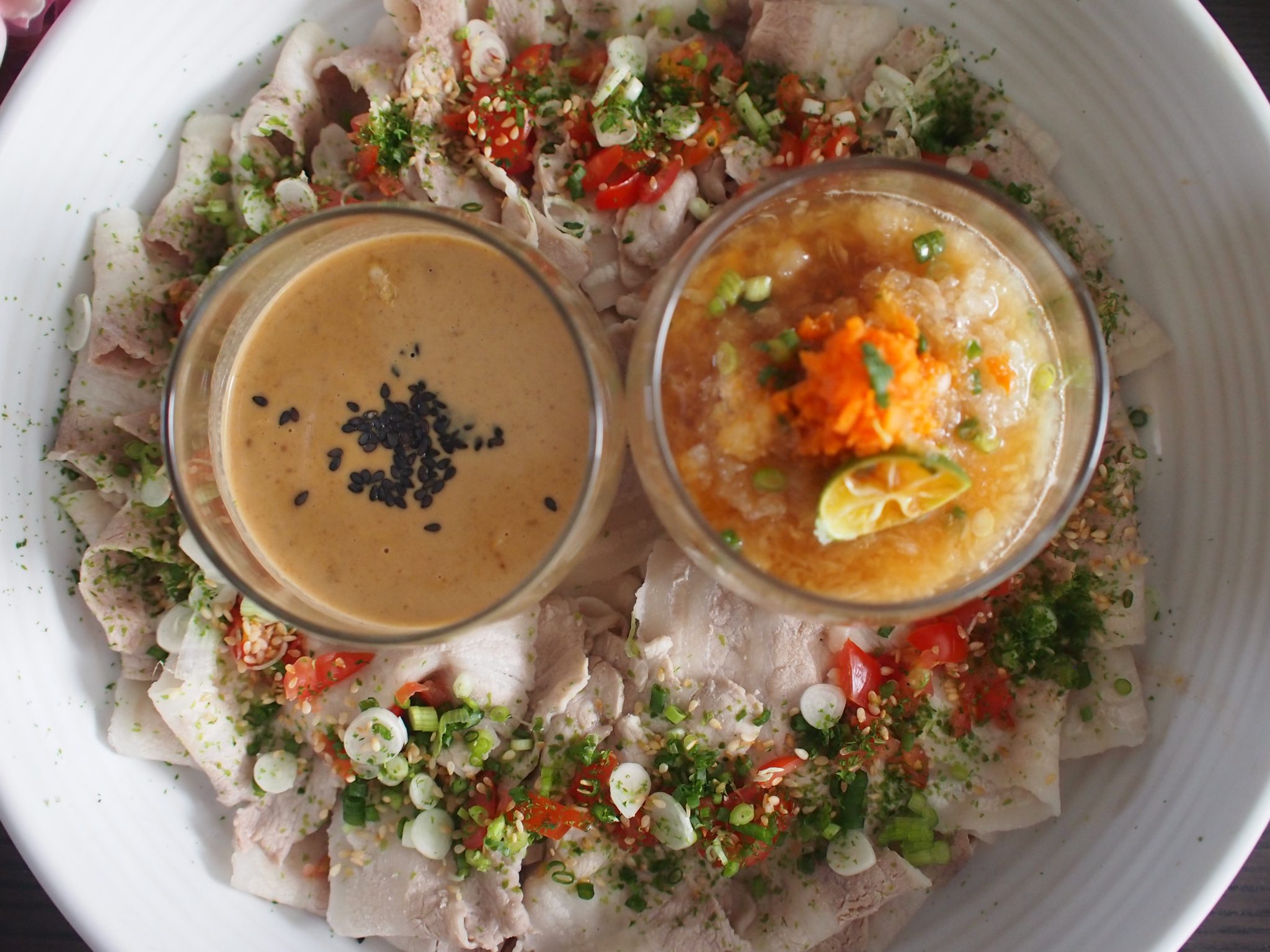 Recipe -Cold Shabu Shabu with Creamy Sesame Dressing & Momiji Oroshi ...